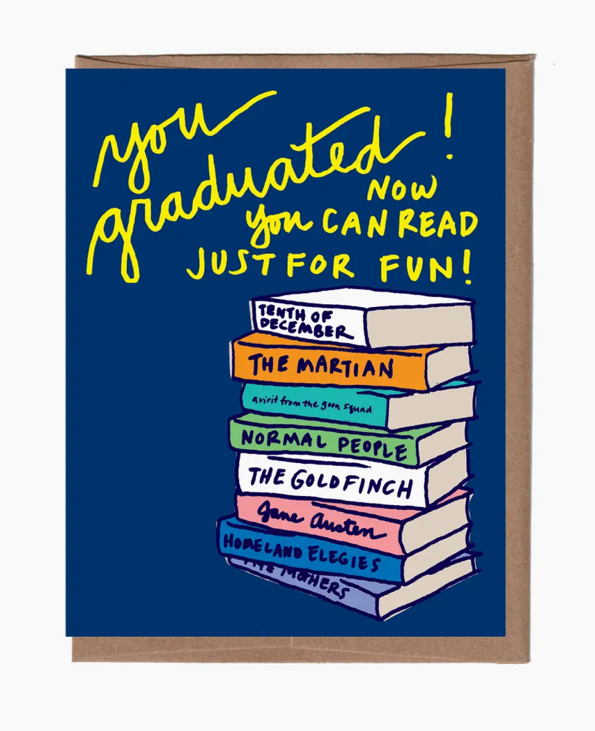 Read for Fun Graduation Card | Drift Mercantile Co.