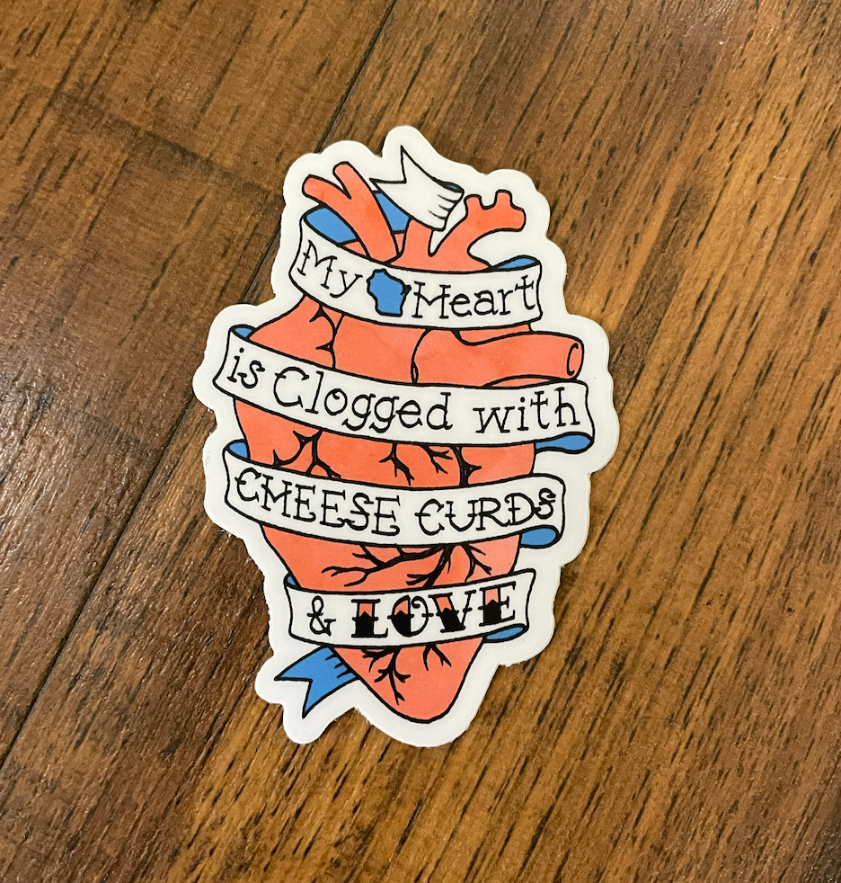 Clogged Heart Sticker | Drift Mercantile Co.