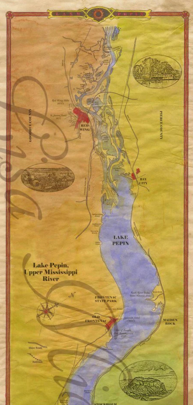 Lake Pepin Map Print | Drift Mercantile Co.